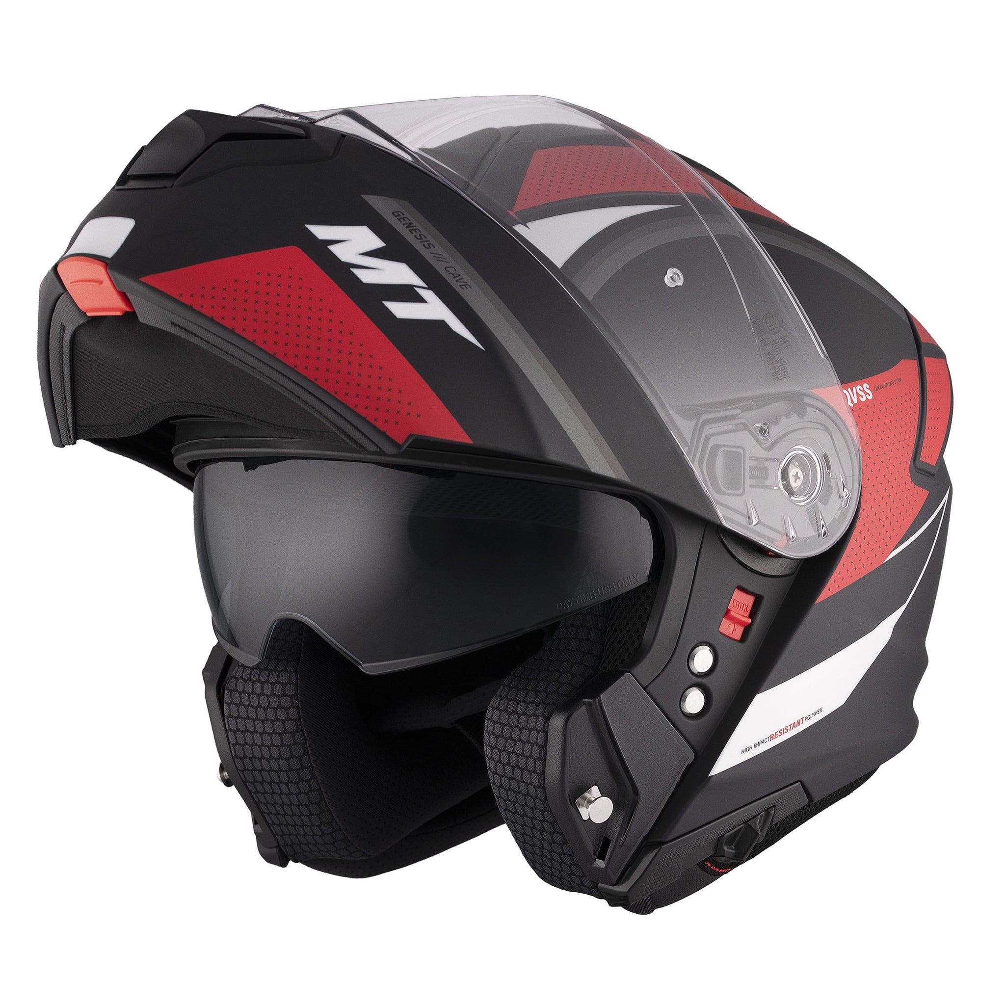 Buy MT Genesis SV CAVE A5 Matt Helmet - Black Red Online in Dubai ...