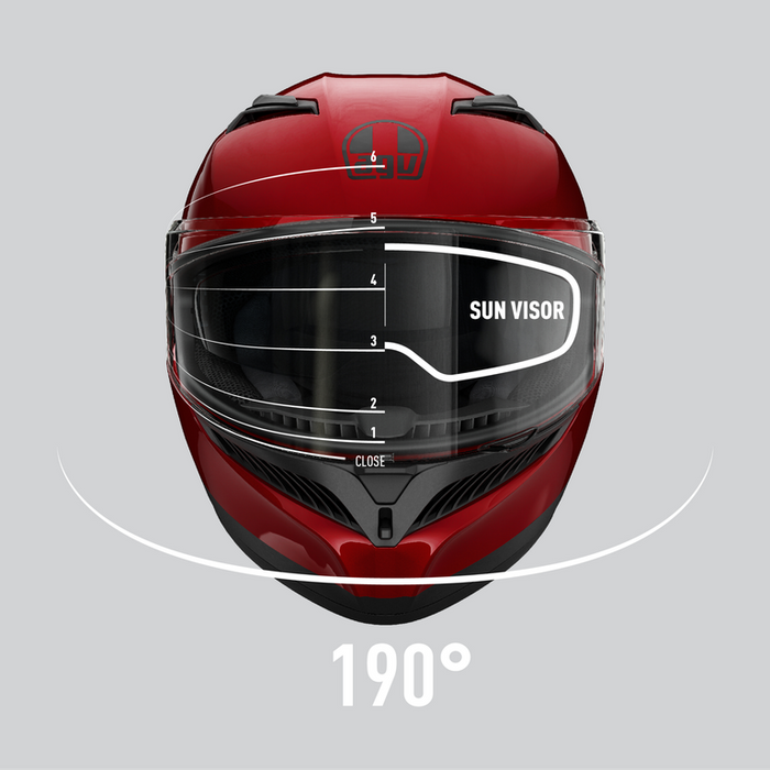 AGV K3 Birdy 2.0 Helmet - Grey Yellow Red